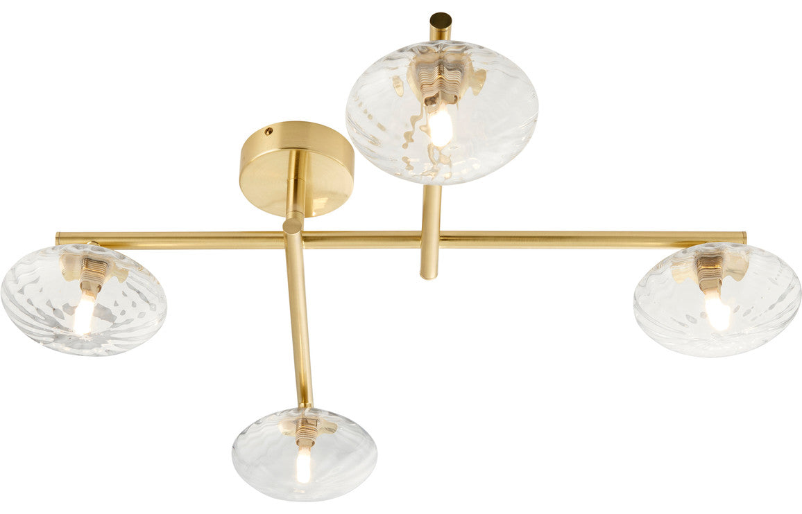Atlas Ceiling Light - Brushed Brass – Regency Bathrooms