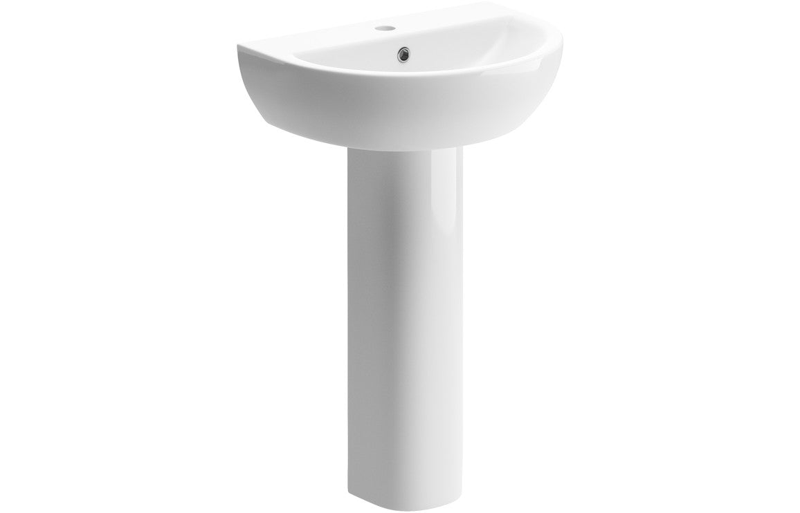 Roma 550x400mm 1TH Basin & Full Pedestal – Regency Bathrooms