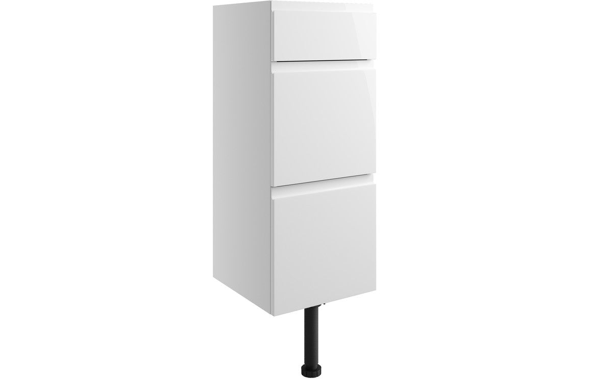 Trysta 300mm 3 Drawer Unit - White Gloss