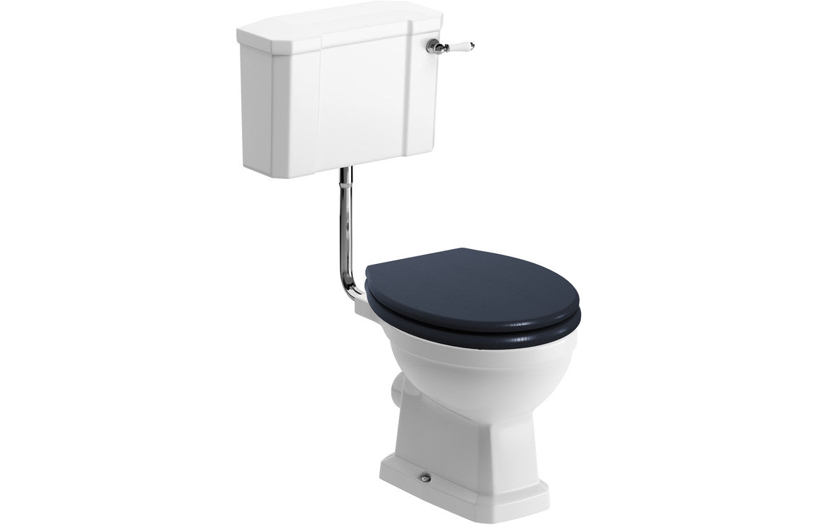 York Low Level WC & Indigo Ash Soft Close Seat – Regency Bathrooms