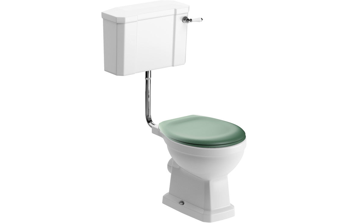 York Low Level WC & Sage Green Soft Close Seat – Regency Bathrooms