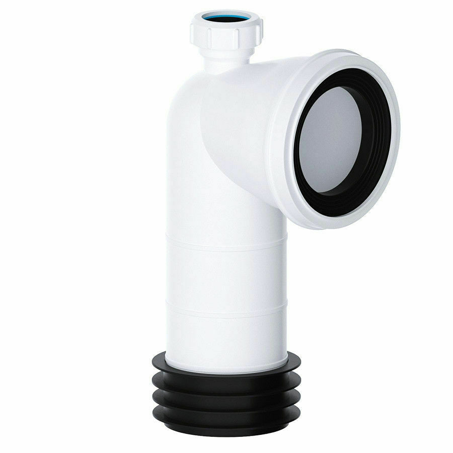 110mm PVC 90 Degree Rigid Pan Connector 1 1/4" Boss